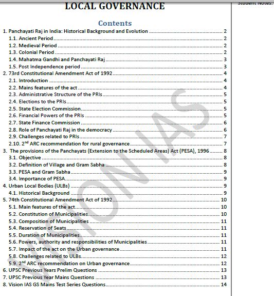 Vision IAS General Studies GS Paper II Polity Value Added Material