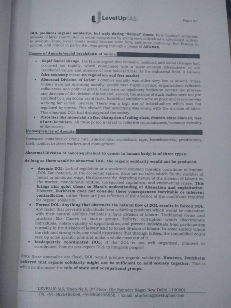 Level Up IAS Sociology Optional Printed Study Material- For CSE 2025-26 ...